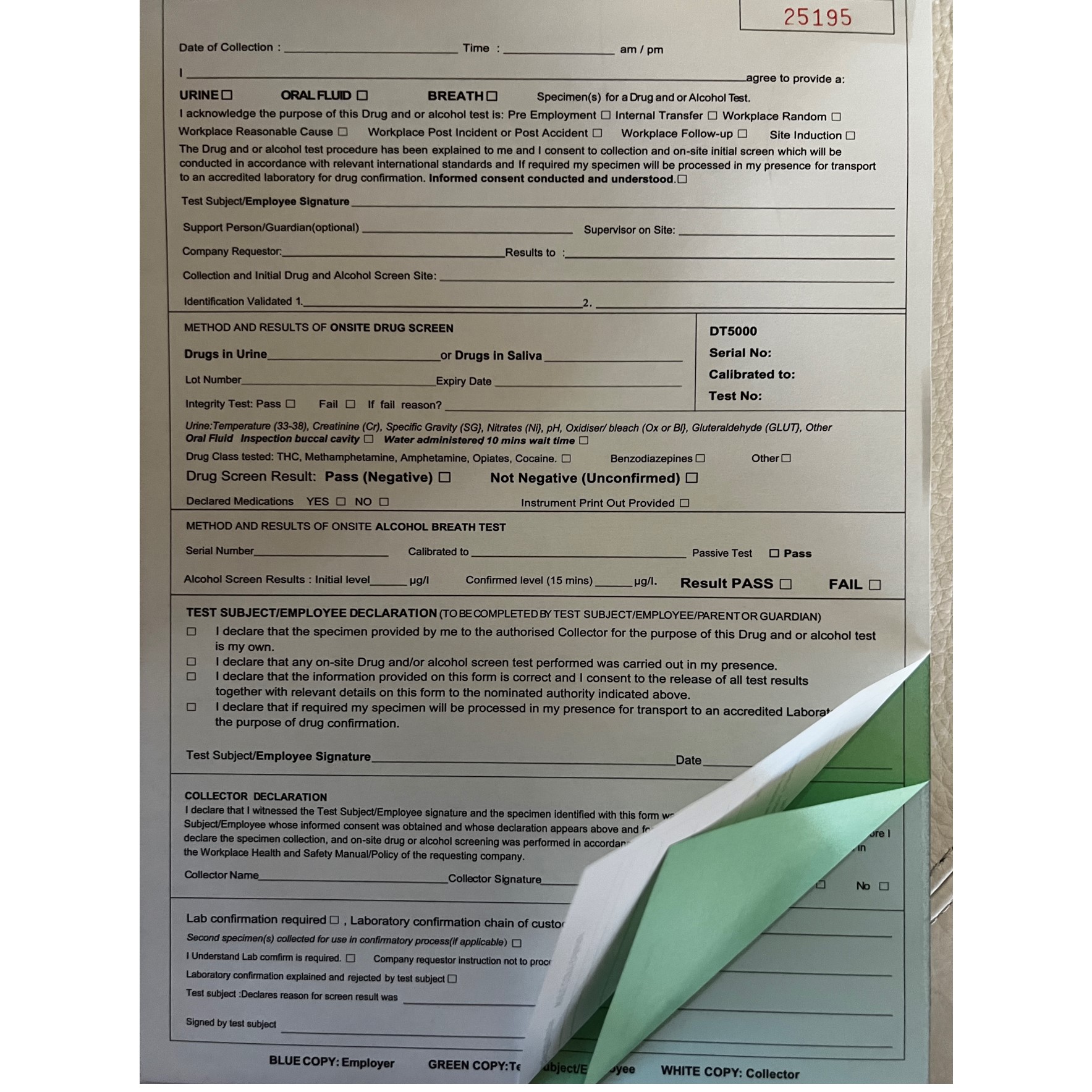 UBS Screen Chain Of Custody Form Book InScience
